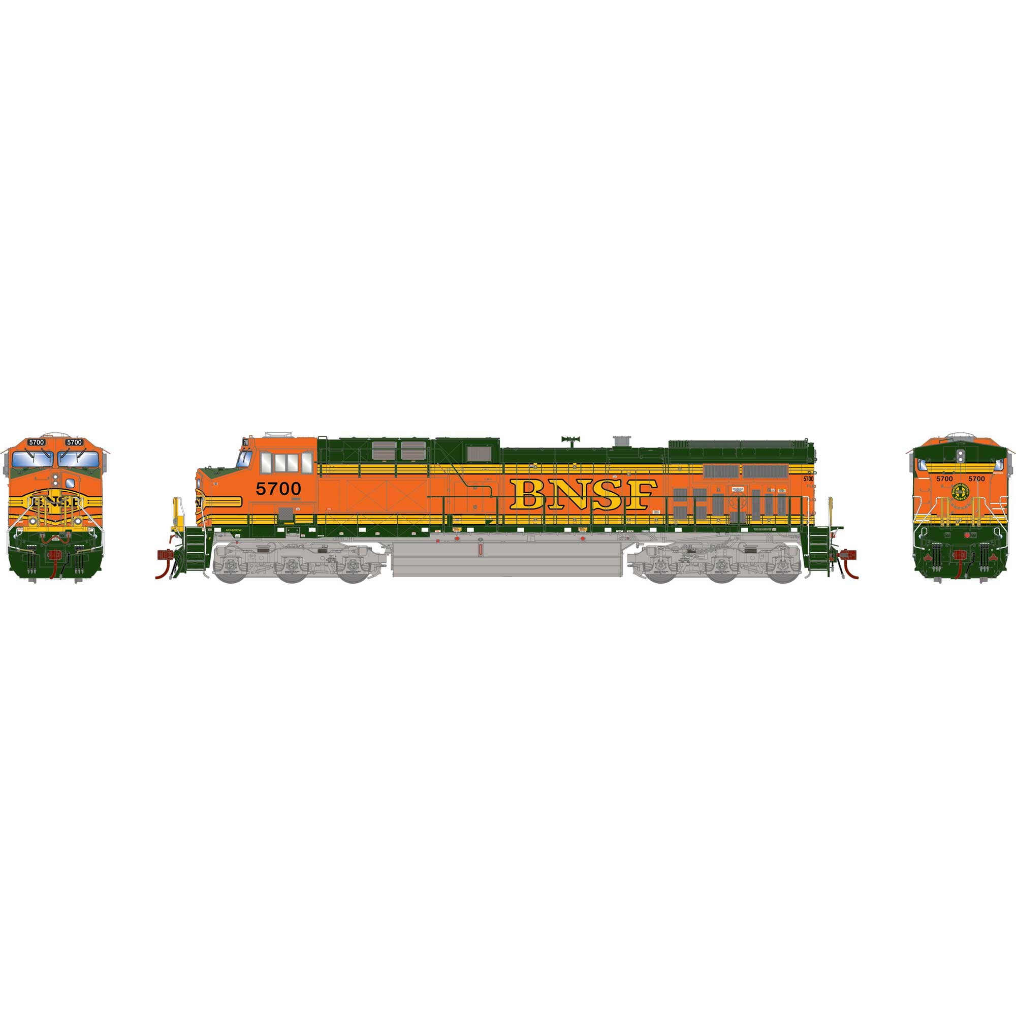 Athearn HO AC4400CW Locomotive with DCC & Sound BNSF #5700 ATHG31781 HO ... Athearn HO AC4400CW Locomotive with DCC & Sound BNSF #5700 ATHG31781 HO ...