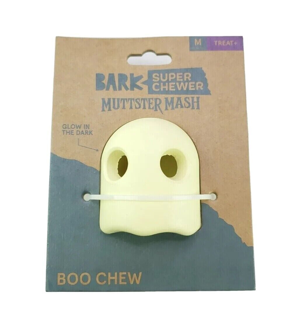 BARK BOX MUTTSTER MASH HALLOWEEN BOO CHEW TOY TREAT DISPENSER GLOWS IN ...
