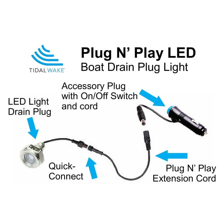 Underwater Led Drain Plug 27W Marine Boat Drain Plug Light LED