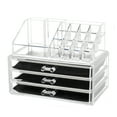 Zimtown Acrylic Cosmetic Organizer, Makeup Case with 3 drawers, Jewelry ...