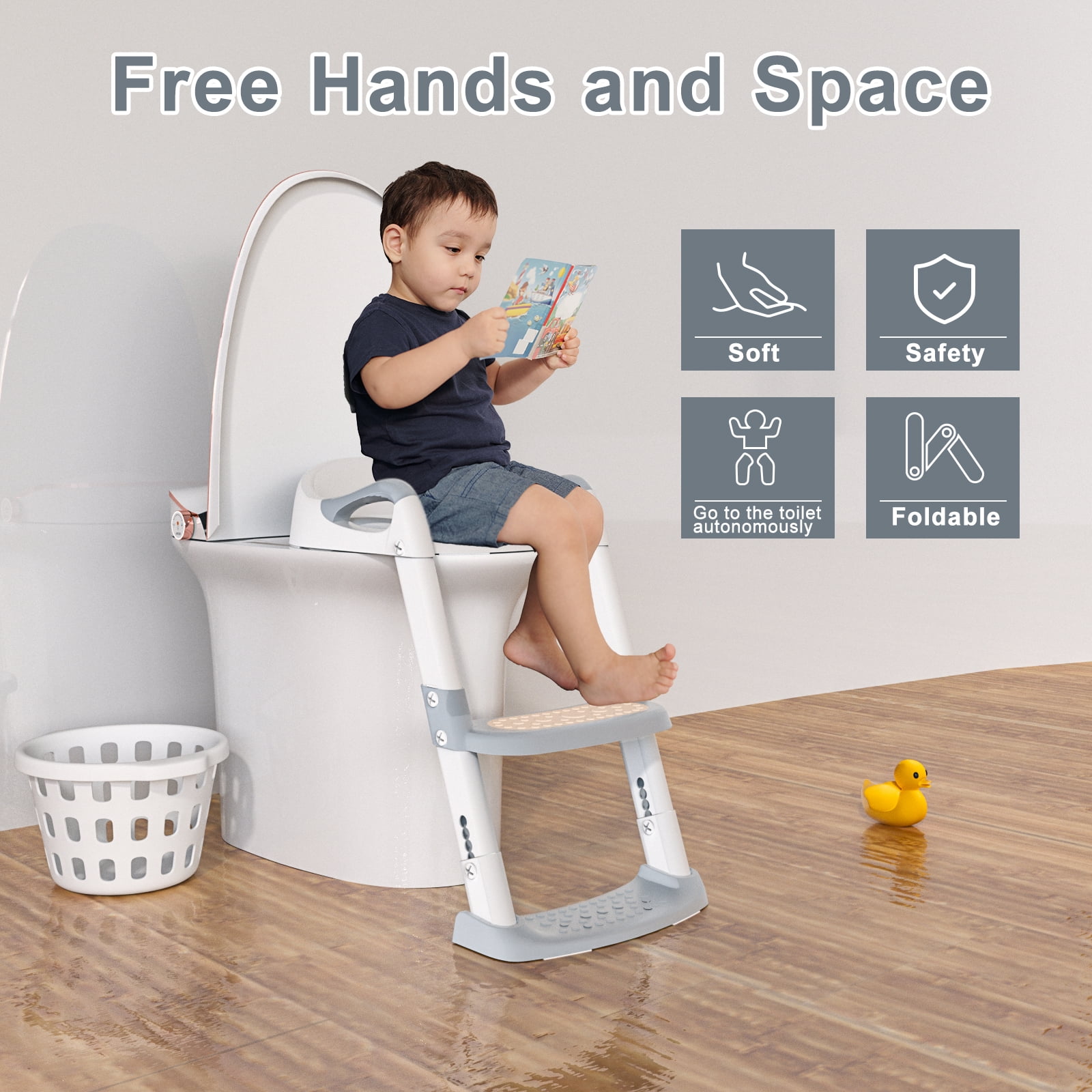 XJD Potty Training Seat with Step Stool Ladder,Toddler Toilet Potty ...