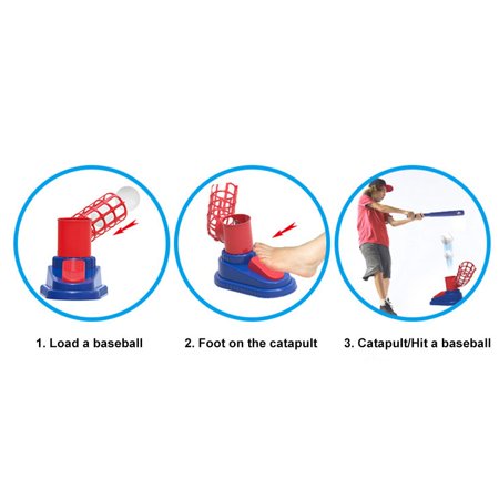 Baseball Toy Ball Push Machine Set Children's Baseball Launcher Ball ...