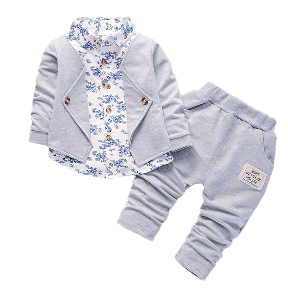 Kid Baby Boy Gentry Clothes Set Formal Party Christening Wedding Tuxedo