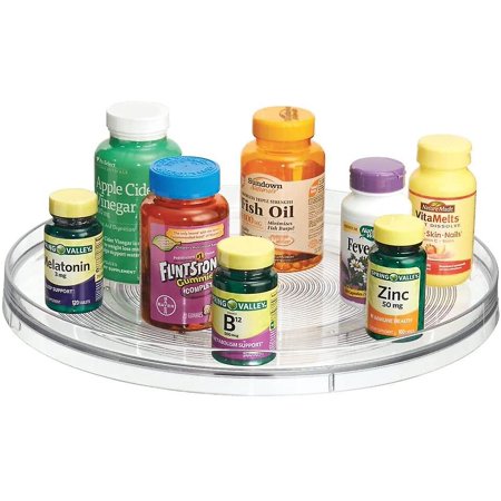 54730 Rotatable Spice Rack, Extra Large Plastic Kitchen Cupboard ...