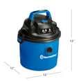 Vacmaster 2.5 Gal Wet/Dry Vacuum, 2 HP Portable Wall Mount with Water ...