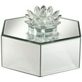 Dahlia Studios Lotus Hex 8 3/4" Wide Mirrored Jewelry Box - Walmart.com