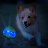 Nerf Dog LED Light Up Dental Spikes Squeak Ball Dog Toy, 2.7 inches ...