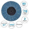 Titoe 24 PCS 2 inch Flap Disc(120 Grits)，T27 Zirconia Alumina，Grinding ...