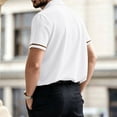 Mens Polo Shirts Versatile Ice Silk Collar Wear Breeze Shirts for Men ...