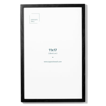 (11x17 in | 28x43 cm) Black Solid Oak Wood Picture Frame Poster Frame Wall Photo Frame | Walmart ...