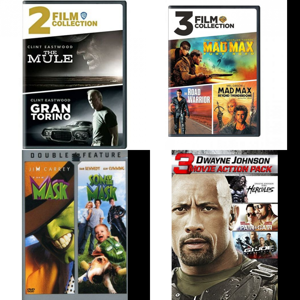 Assorted Multi-Feature Collections 4 Pack DVD Bundle: 2 Movies: The ...