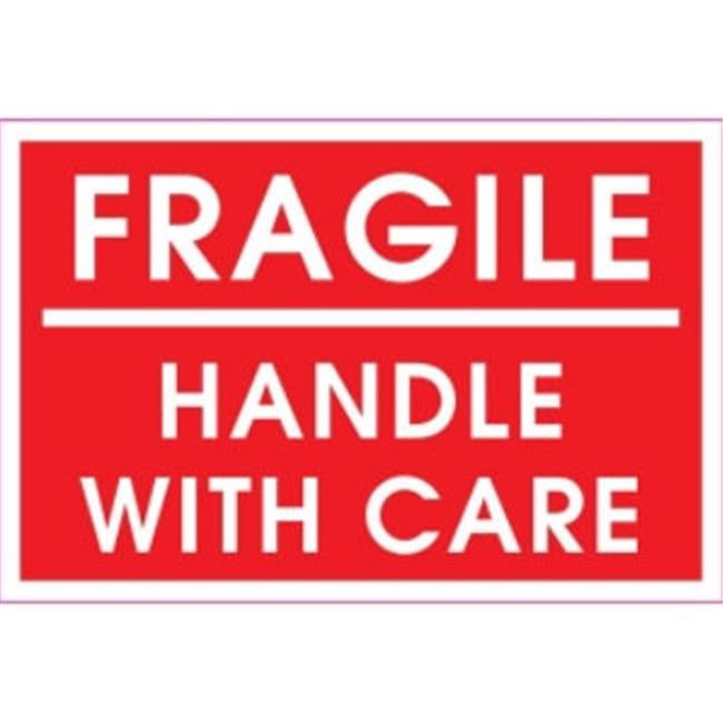 Ace Label 23006F 2 in. x 3 in. Fragile Hand With Care - Walmart.com