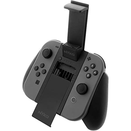 nyko clip grip power - joy-con grip with cell phone mount, rechargeable ...