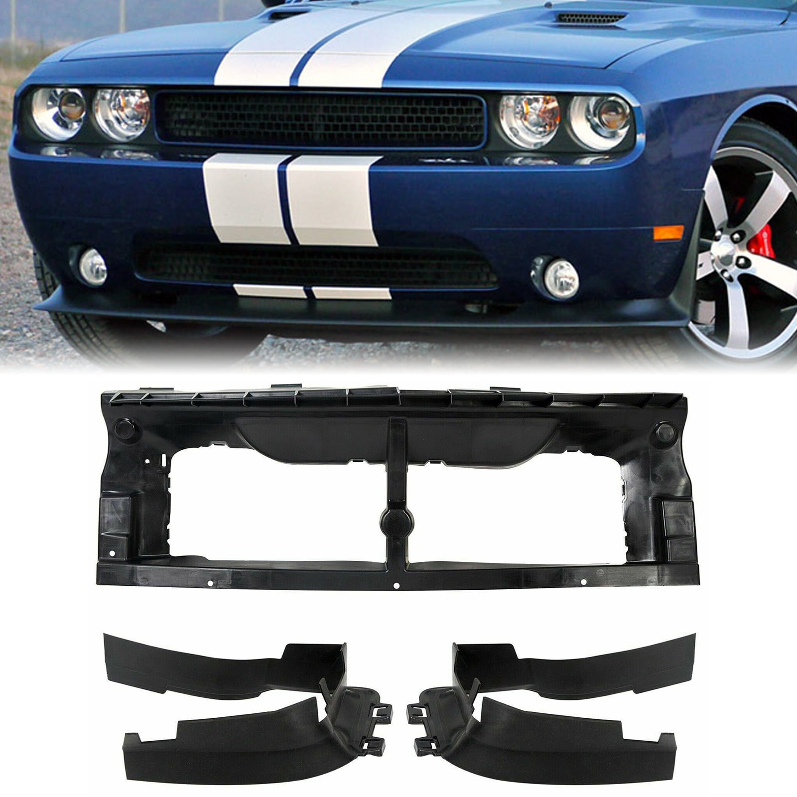 Kojem Front Bumper Fascia Support for 2008-2014 Dodge Challenger Black ...