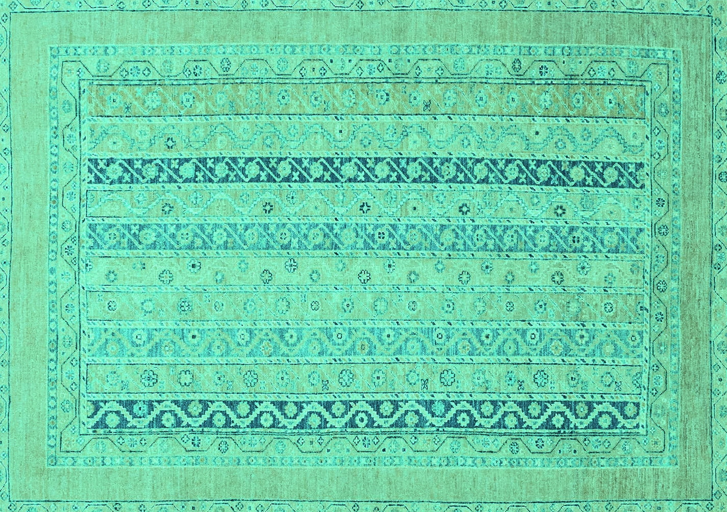 Ahgly Company Indoor Rectangle Abstract Turquoise Blue Modern Area Rugs ...