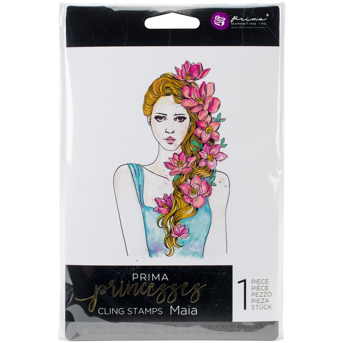 Prima Princesses Cling Stamp 5"X7"-Maia - Walmart.com
