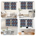 Basketball and Fire Blue Pattern Blackout Curtains,Triple Weaved Fabric ...