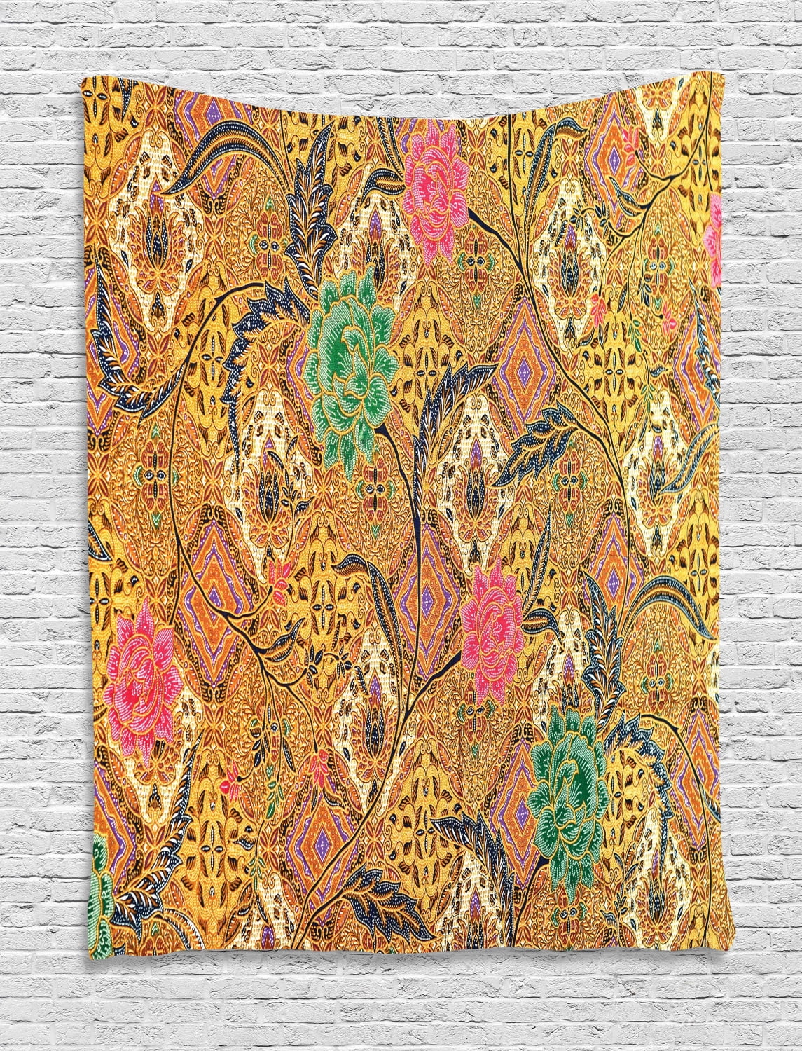 Asian Tapestry, Traditional Malaysian and Javanese Design Rich Retro ...
