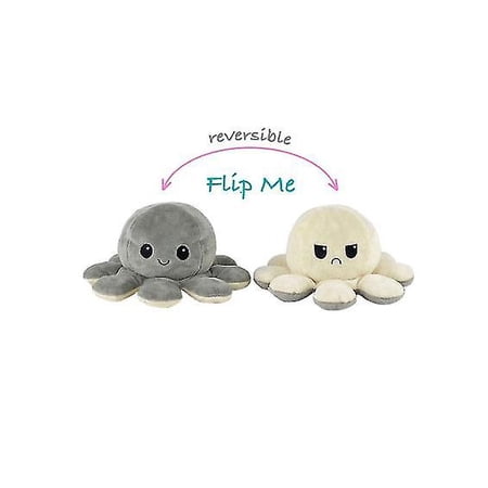 Reversible Octopus Plushie Double-sided Flip Doll Show Mood Toy ...