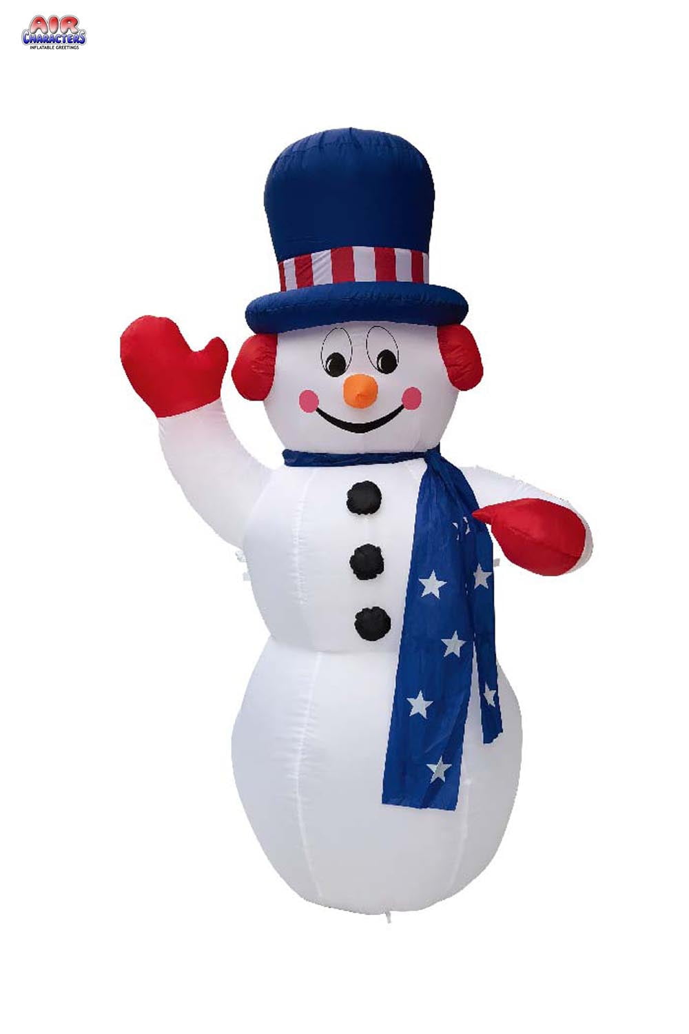 6' Air Blown Inflatable Patriotic USA Snowman - Walmart.com