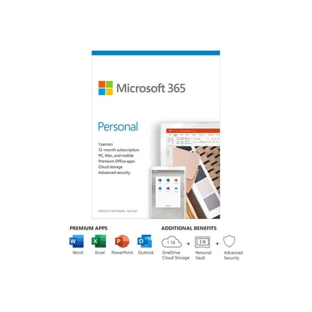 Microsoft 365 Personal - Box pack (1 year) - 1 person - medialess, P6 ...