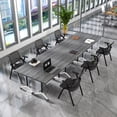 8PCS Conference Table with Wheels, 55.1“ Folding Conference Table, Flip ...