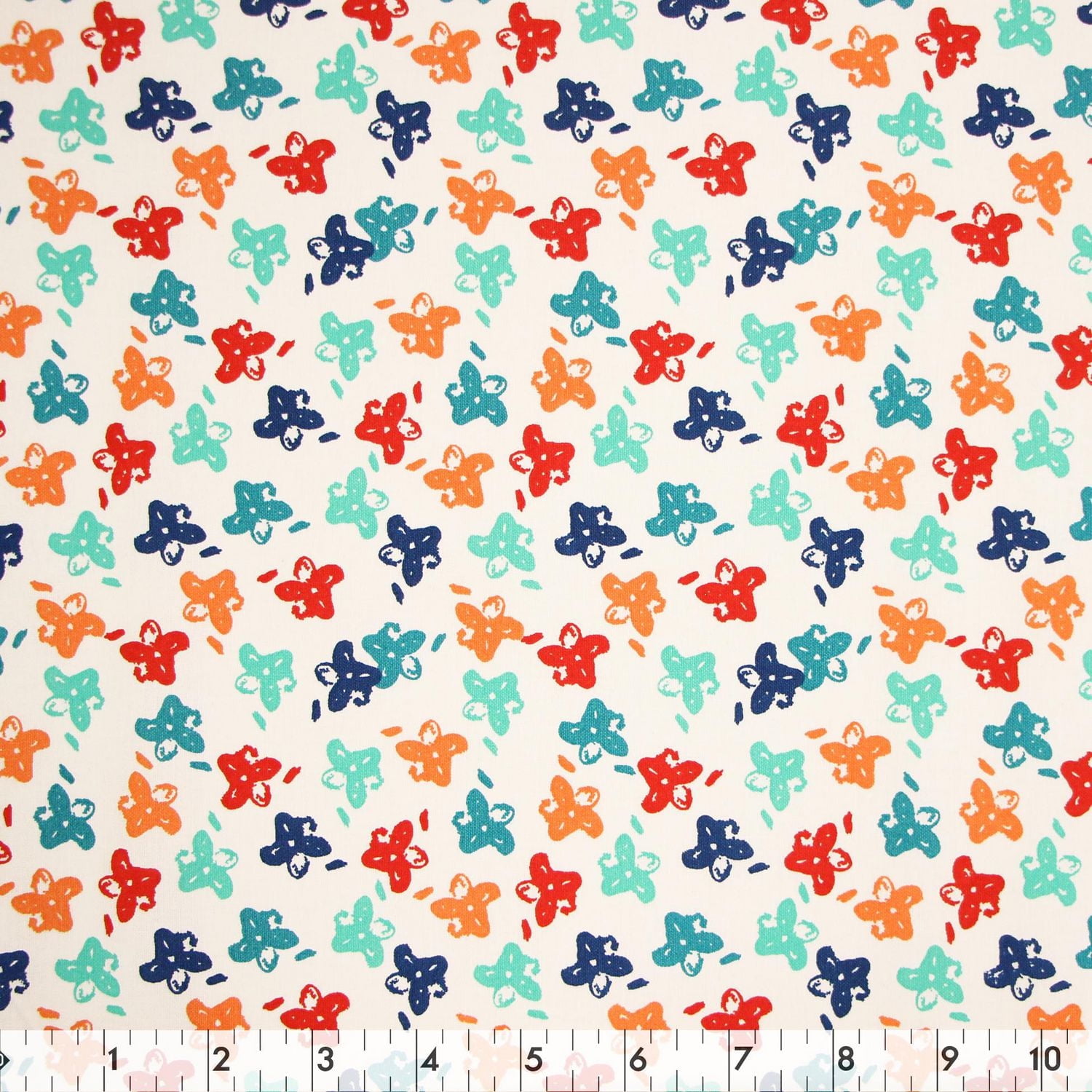 FABRIC CREATIONS White with Blue Blooms Cotton by the Metre, 112 cm (44 ...