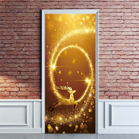 Homely Stickers 3D Christmas Door Covers Christmas Party Decorations ...