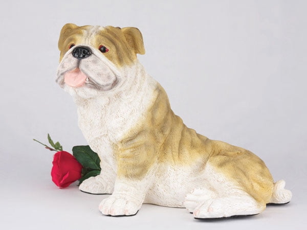 Brindle Bulldog, and White Cremation Pet Urn for a Dog Memorial in ...