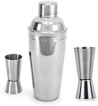 SynSpiritStore Stainless Steel Delux Cocktail Shaker 500 ml with 2 Tall ...