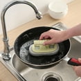 AUDeals ‌2-in-1 Dual-Head Pan Cleaner Brush with Removable Sponge & Non ...