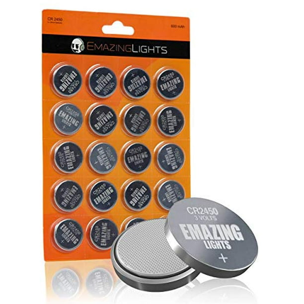 EmazingLights CR2450 Batteries 3 Volt Lithium Coin Cell 3V Button ...