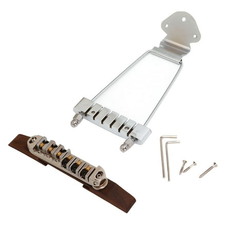 Guitar Bridge, Adjustable Height Easy To Install Stable Metal Tailpiece ...
