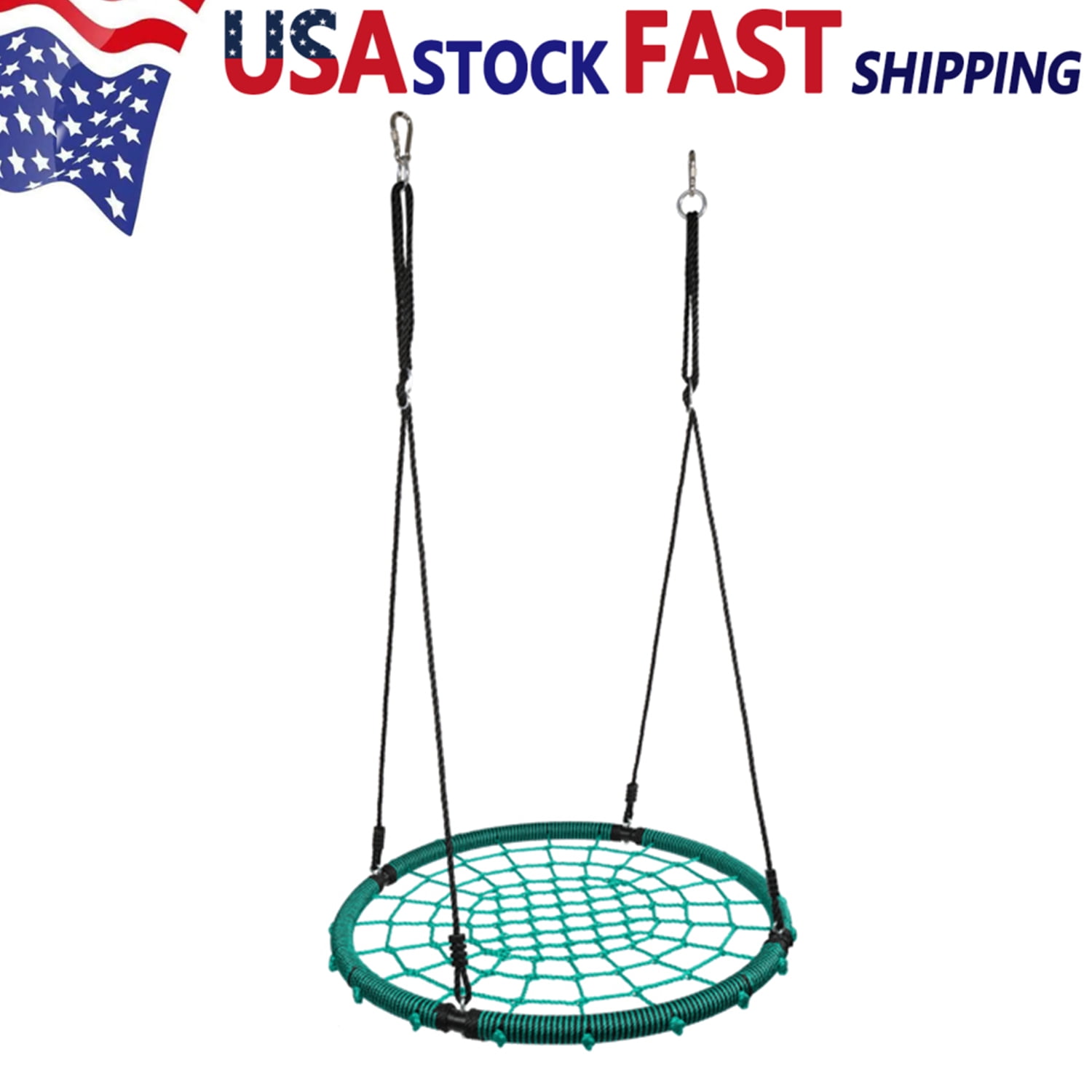 BIA SALE Spider Web Round Rope Swing,Large Platform Tree Swing Seat Set ...