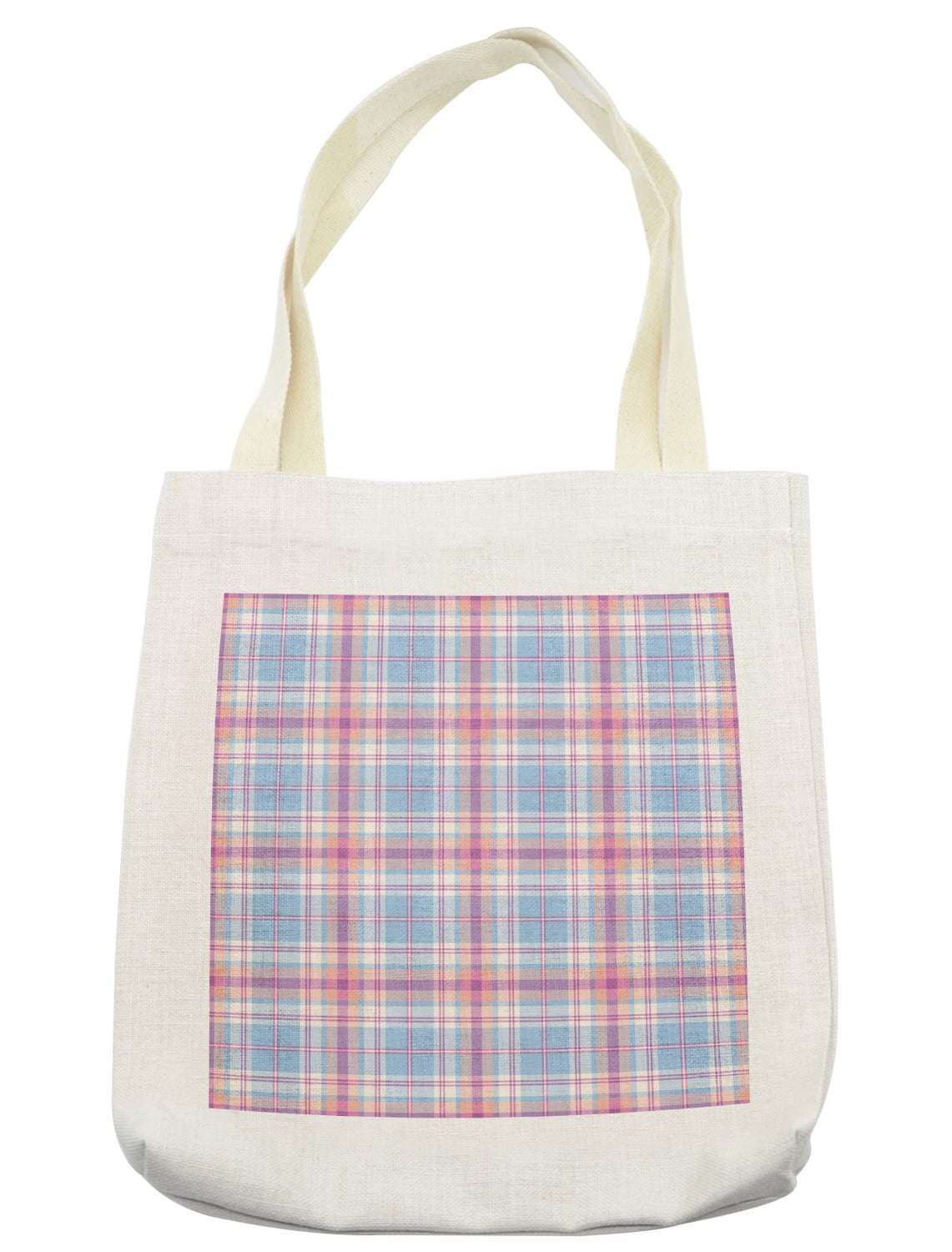 Pastel Tote Bag, Old Fashioned Retro Style Classical Geometric Striped ...