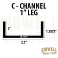Bidwell Wood & Iron C-Channel Table Brace Hidden Steel Support for Live ...