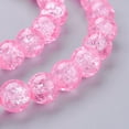 Spray Painted Glass Beads Strands Round Hot Pink 10mm Hole: 1.3-1.6mm ...