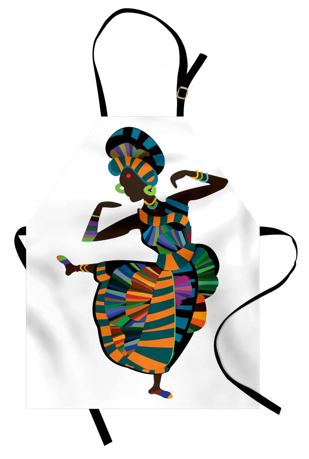 African Woman Apron Black Girl in a Traditional Dress Performing an ...