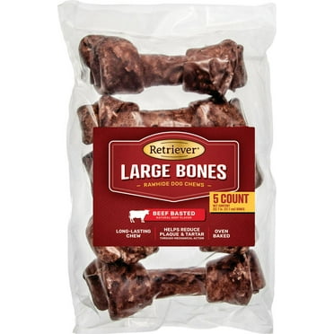 CANINE CHEWS 10" Beef Basted Dog Rawhide Bones | Savory Natural ...