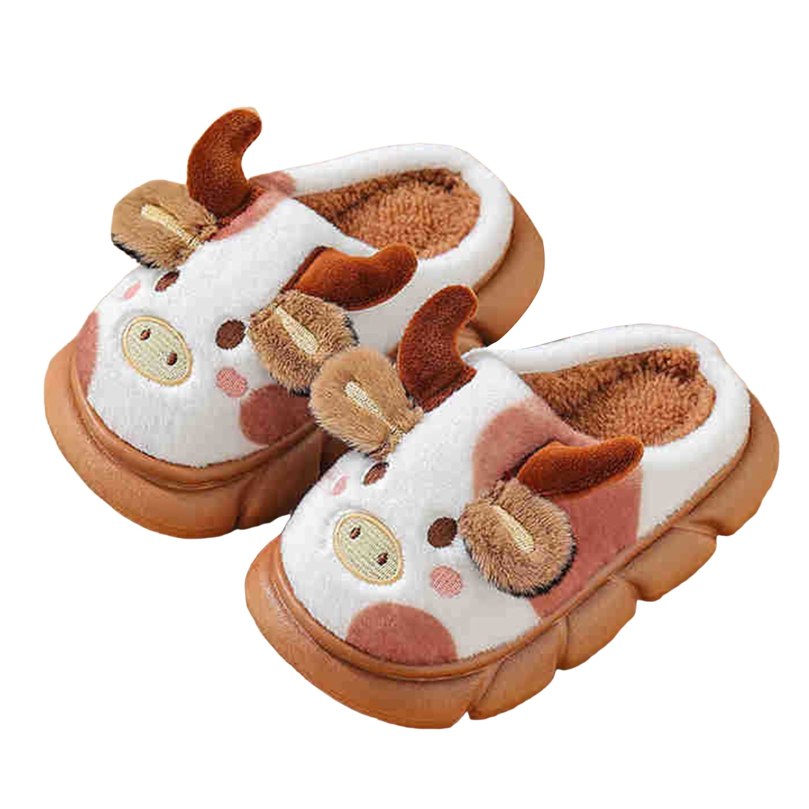 Click here for Dakaela Toddler Cartoon Cow Cotton Slippers Girls... prices