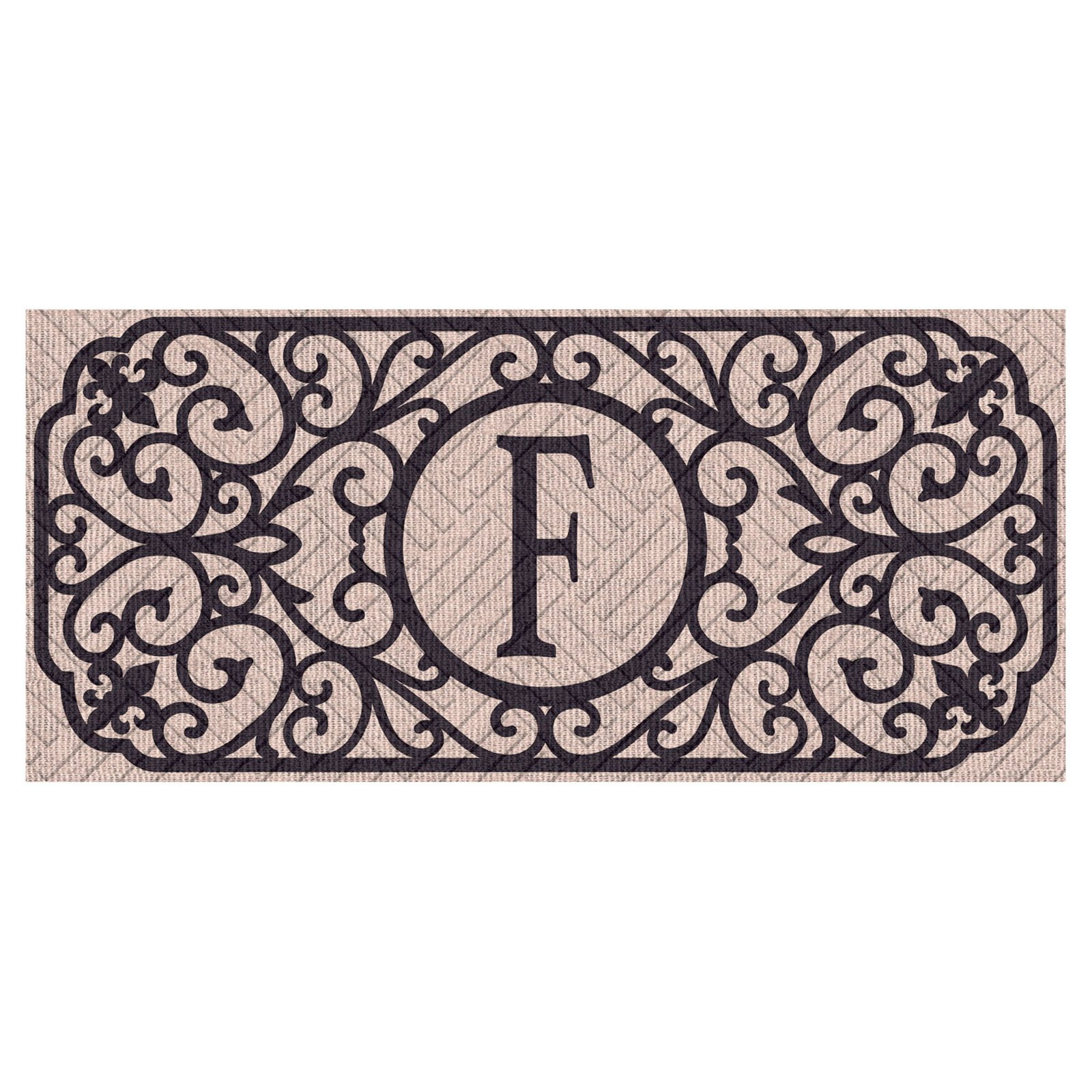 Filigree Monogram Embossed Sassafras Switch Mat, Letter F - Walmart.com