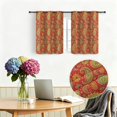 Paisley and Floral Red Pattern Blackout Curtains,Triple Weaved Fabric ...