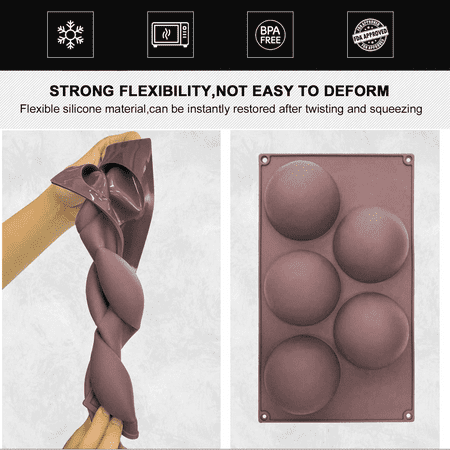 3 Packs Semicircle Silicone Mold, Half Sphere Chocolate, Candy Gummy ...