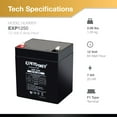 ExpertPower EXP1250 12V 5Ah Home Alarm Battery with F1 Terminals ...