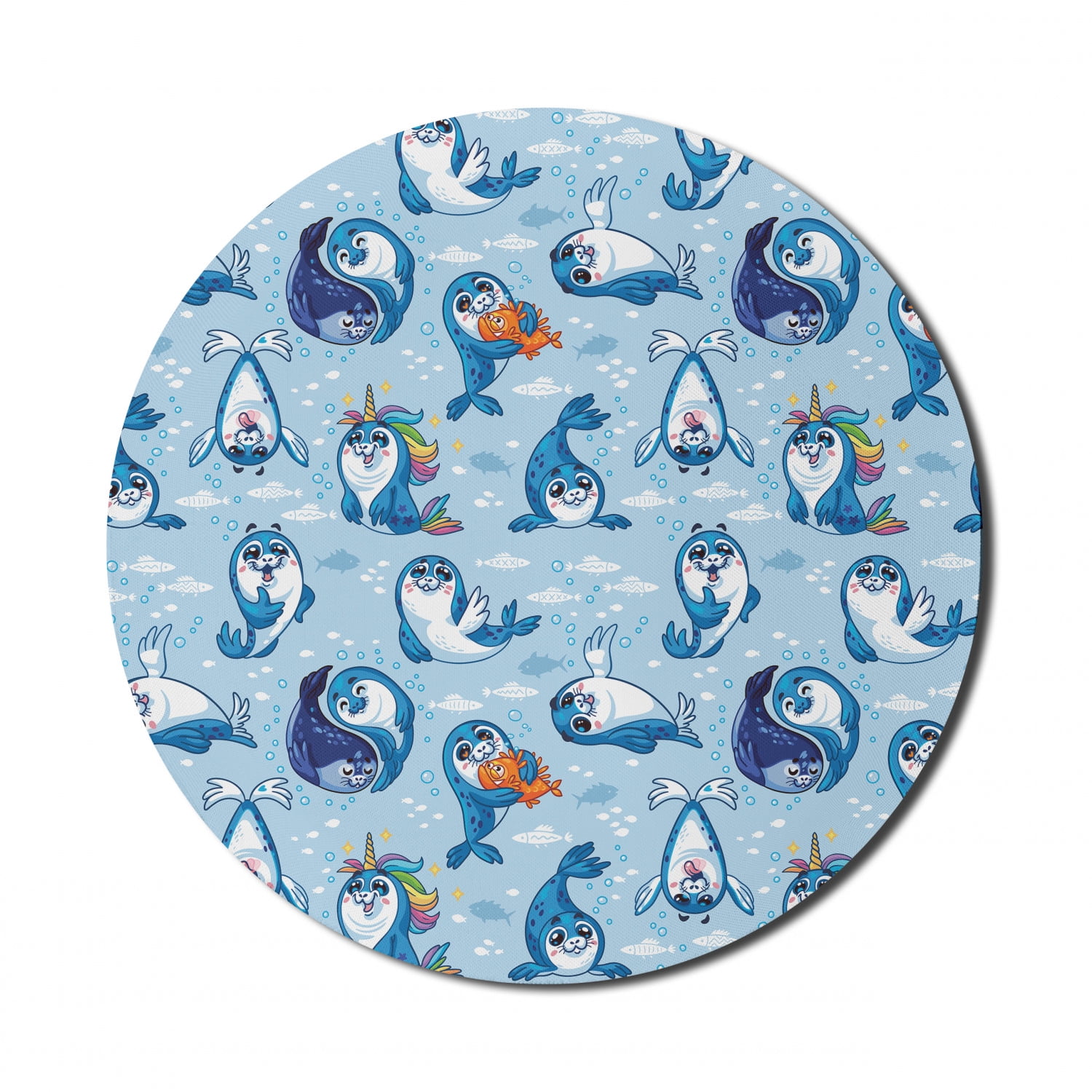 Sea Animals Mouse Pad for Computers, Seal Pup Aquatic Wildlife Friendly ...