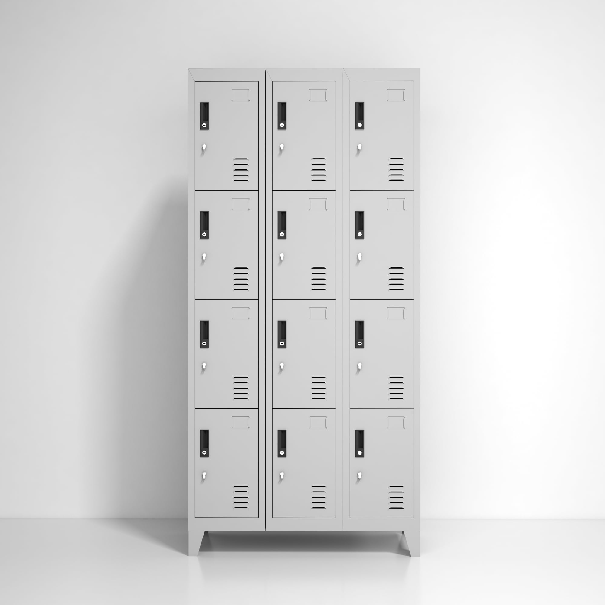 Lockers Metálicos: 3 Cuerpos Y 12 Puertas | Knasta Chile