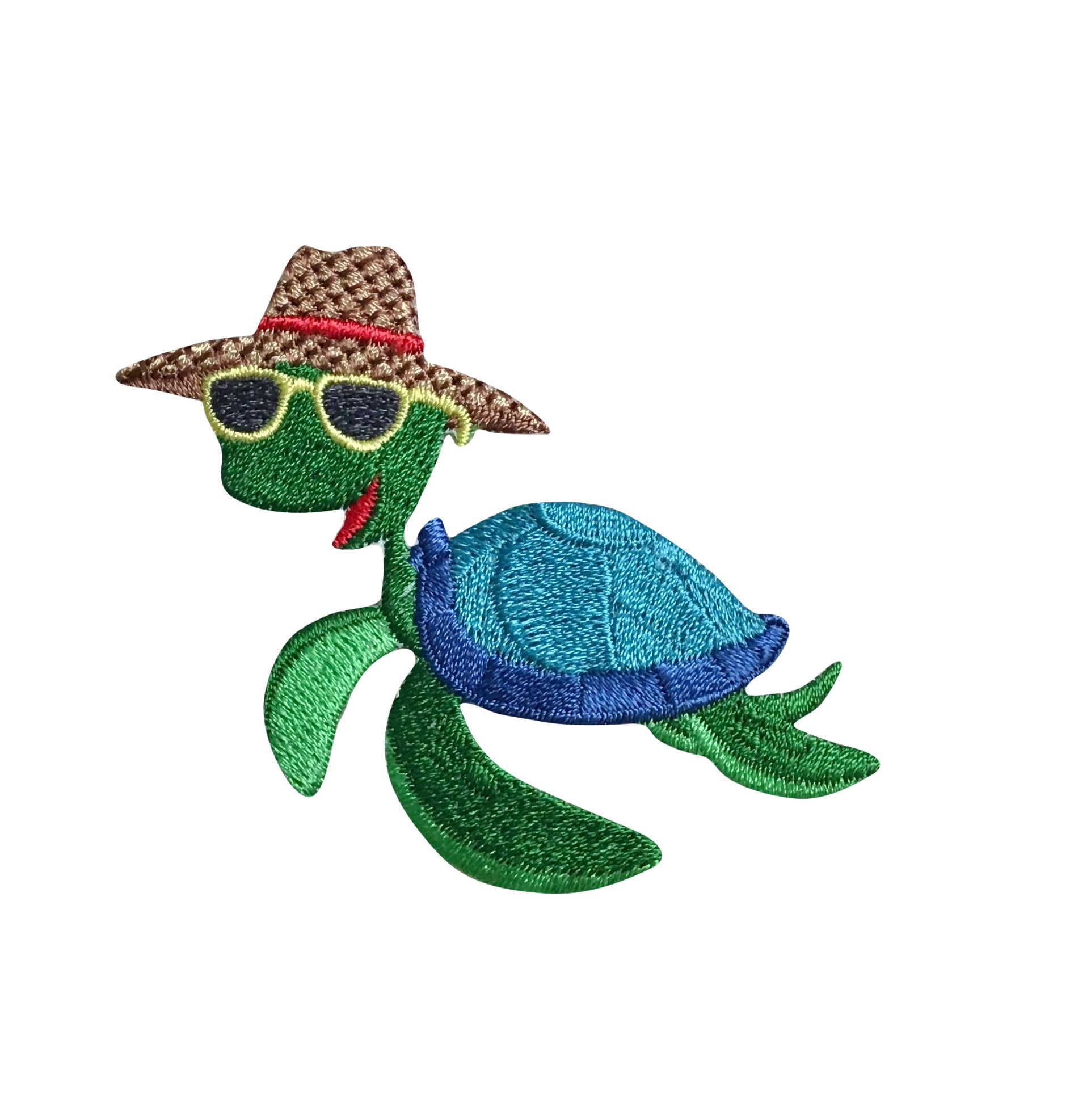 Sea Turtle - Straw Hat/Sunglasses/Beach - Iron on Applique ...