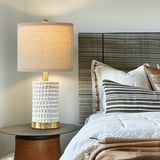 Oneach 3 Way Dimmable White Table Lamp Set of 2 with USBC+A, 19 ...