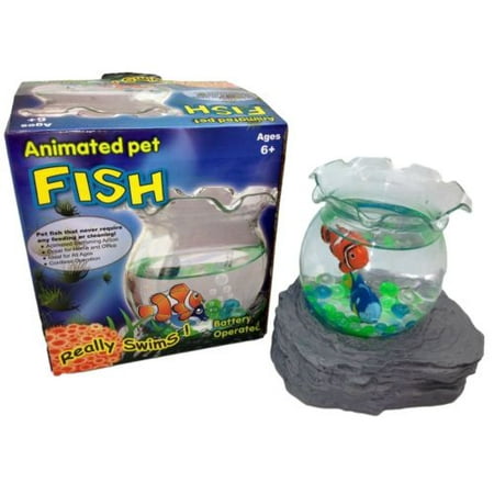 Battery Operated Magic Fake Fish Bowl Animated Pet Aquarium Magnetic ...