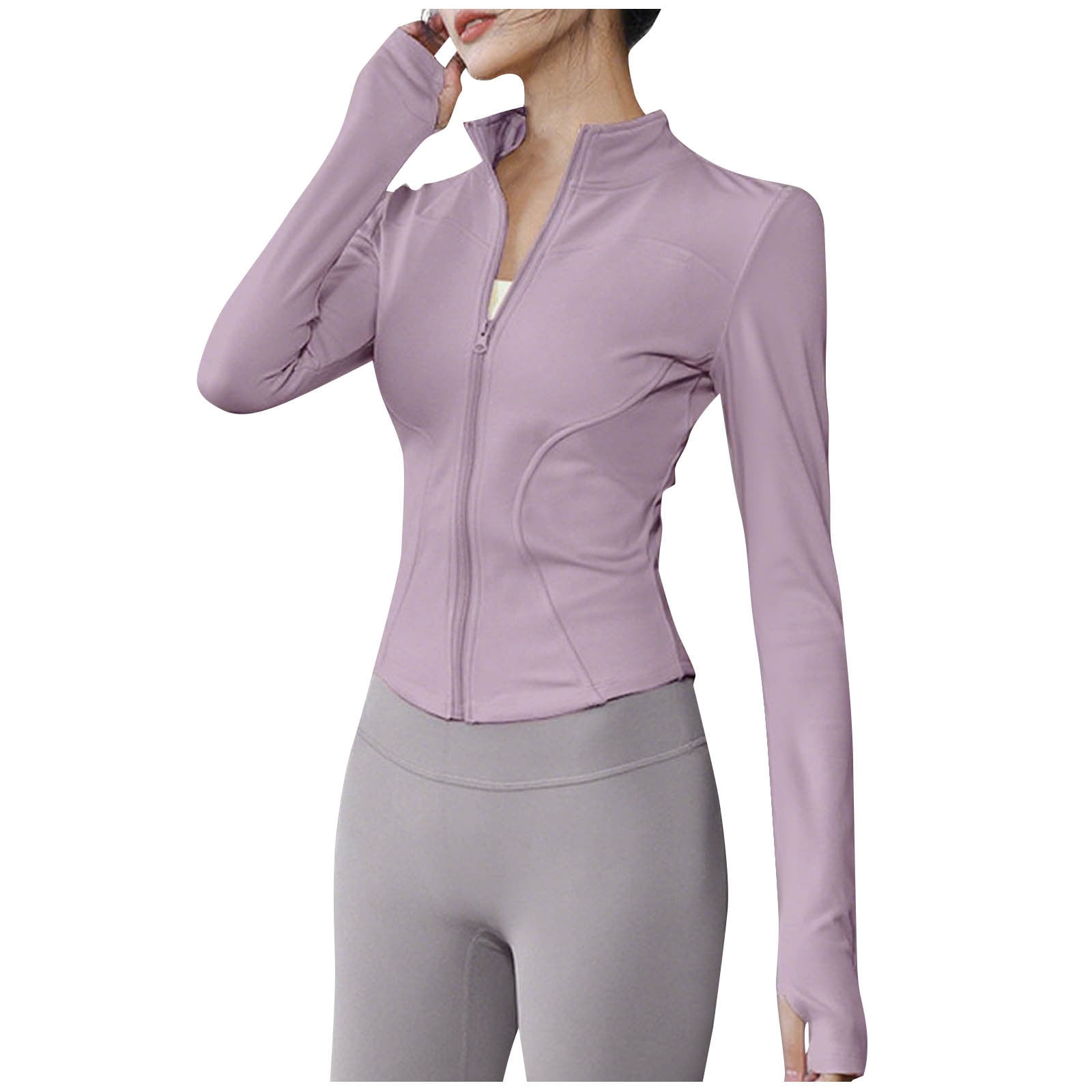 Click here for Biudgviw Womens Workout Jacket Slim Fit Zip Up Cro... prices